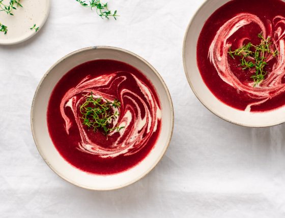 Blended Beet and Potato Soup | Plant-Based Recipes by Ashley Madden