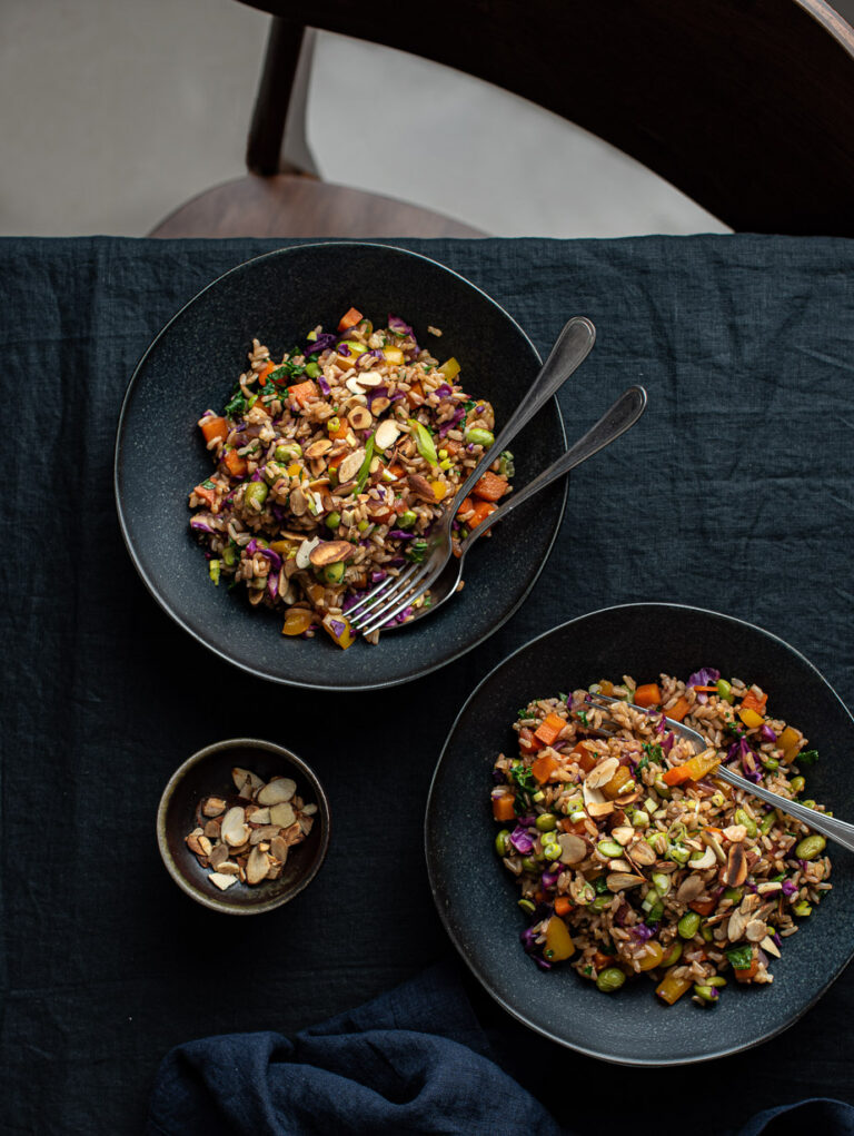 Healthy Vegetable "Fried" Rice | Plant-Based Recipes by Ashley Madden